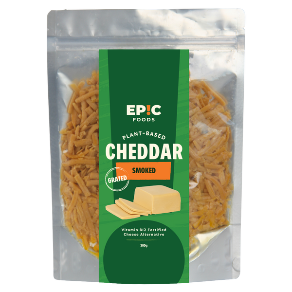 Plant-Based Grated Cheddar Smoked – Epic Cheese